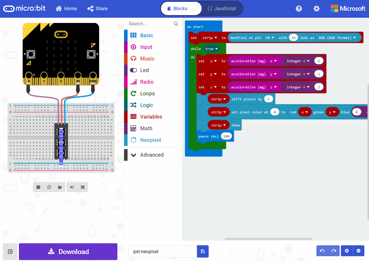 Simulator shows differently after adding package "Neopixel" · Issue #1205 · microsoft/pxt ...