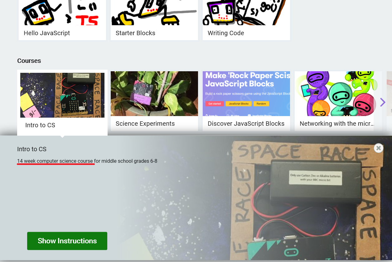 Course introduction's syntax error · Issue #1508 · microsoft/pxt-microbit · GitHub