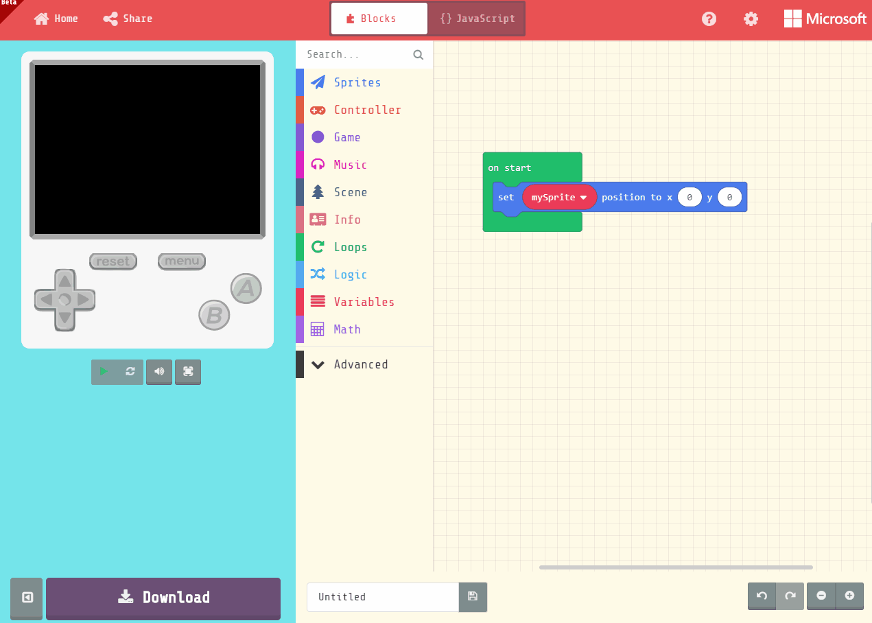 There is an extra "set position" block in toolbox · Issue #465 · microsoft/pxt-arcade · GitHub