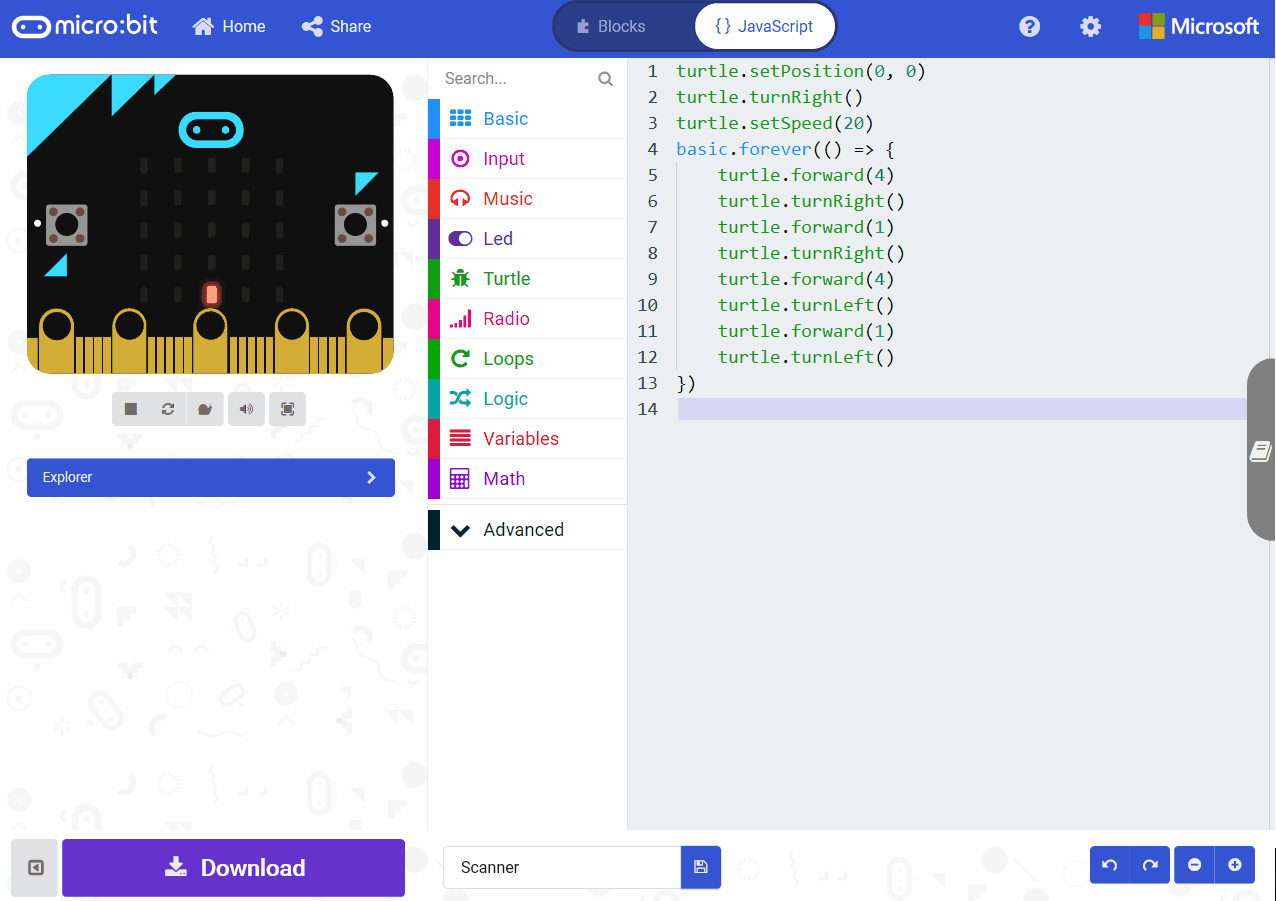 A sprite shows on simulator after deleting "Spiral" or "Scanner" code · Issue #1921 · microsoft ...