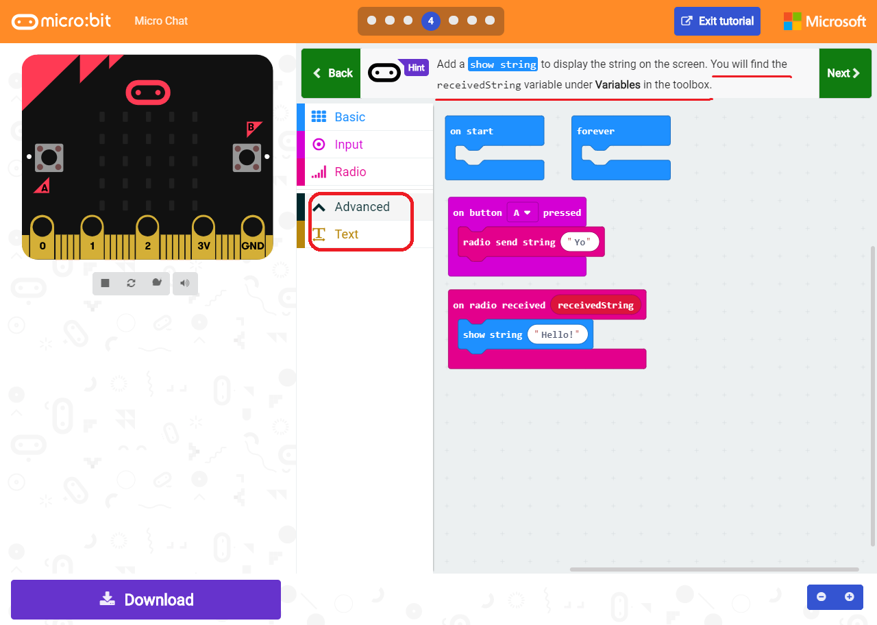 There is no "Variables" in the toolbox in tutorial "Micro Chat" · Issue #1982 · microsoft/pxt ...