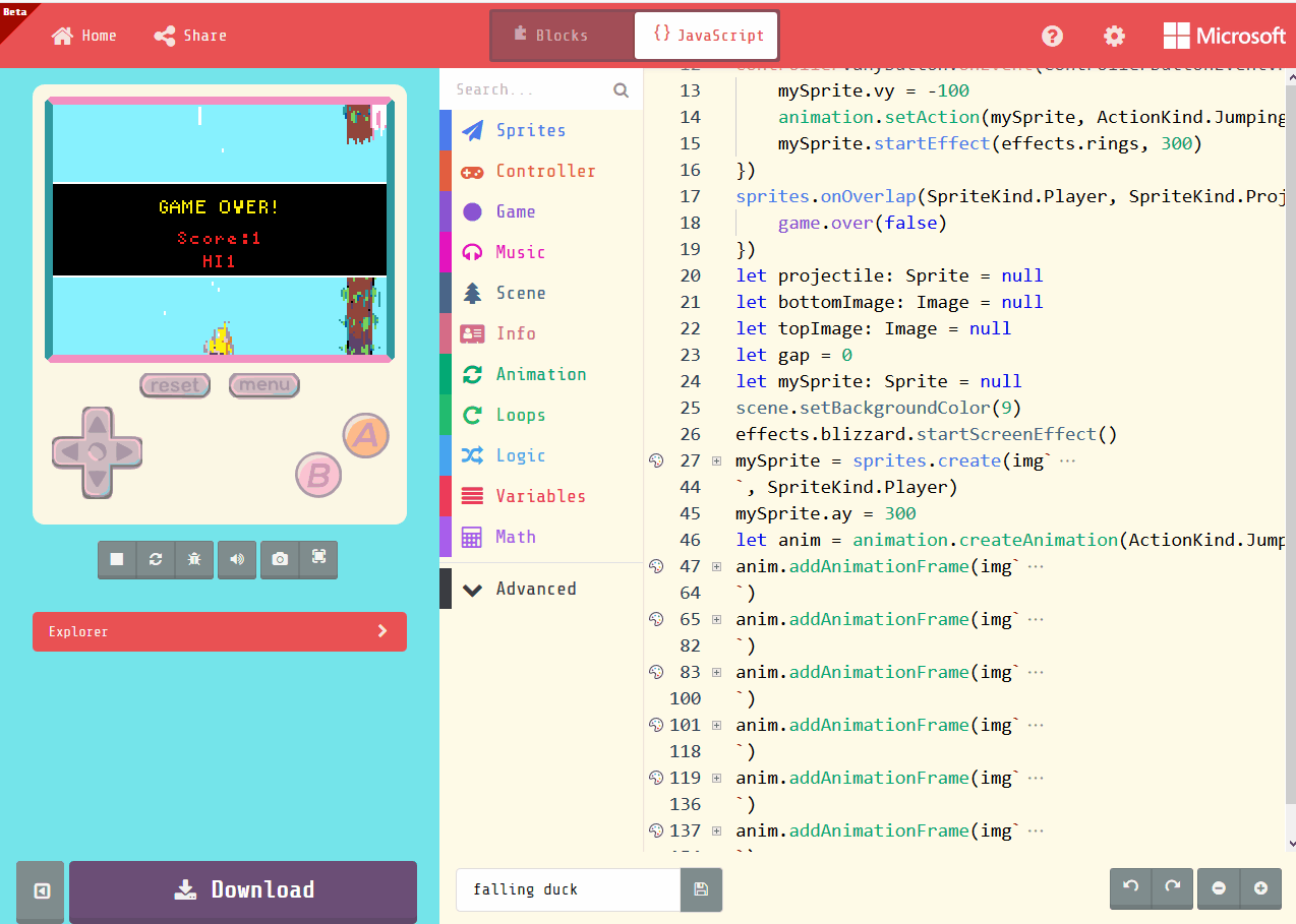 Toolbox doesn't roll when scrolling cursor mouse in JavaScript mode · Issue #935 · microsoft/pxt ...