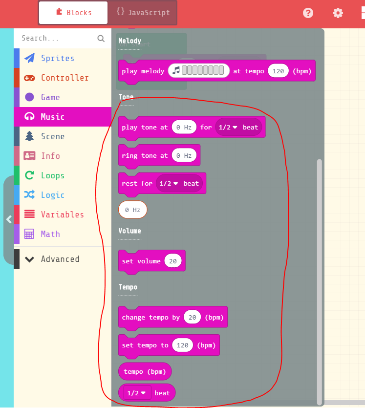 Many blocks' help in "Music" drawer are empty · Issue #1460 · microsoft/pxt-arcade · GitHub