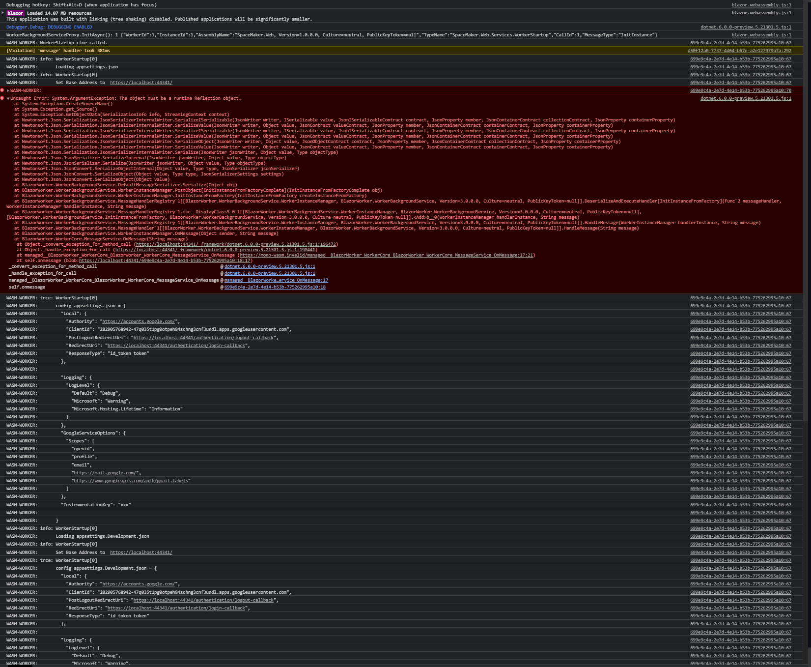 Serialization error with IoC and starting a worker · Issue #61 · Tewr/BlazorWorker · GitHub
