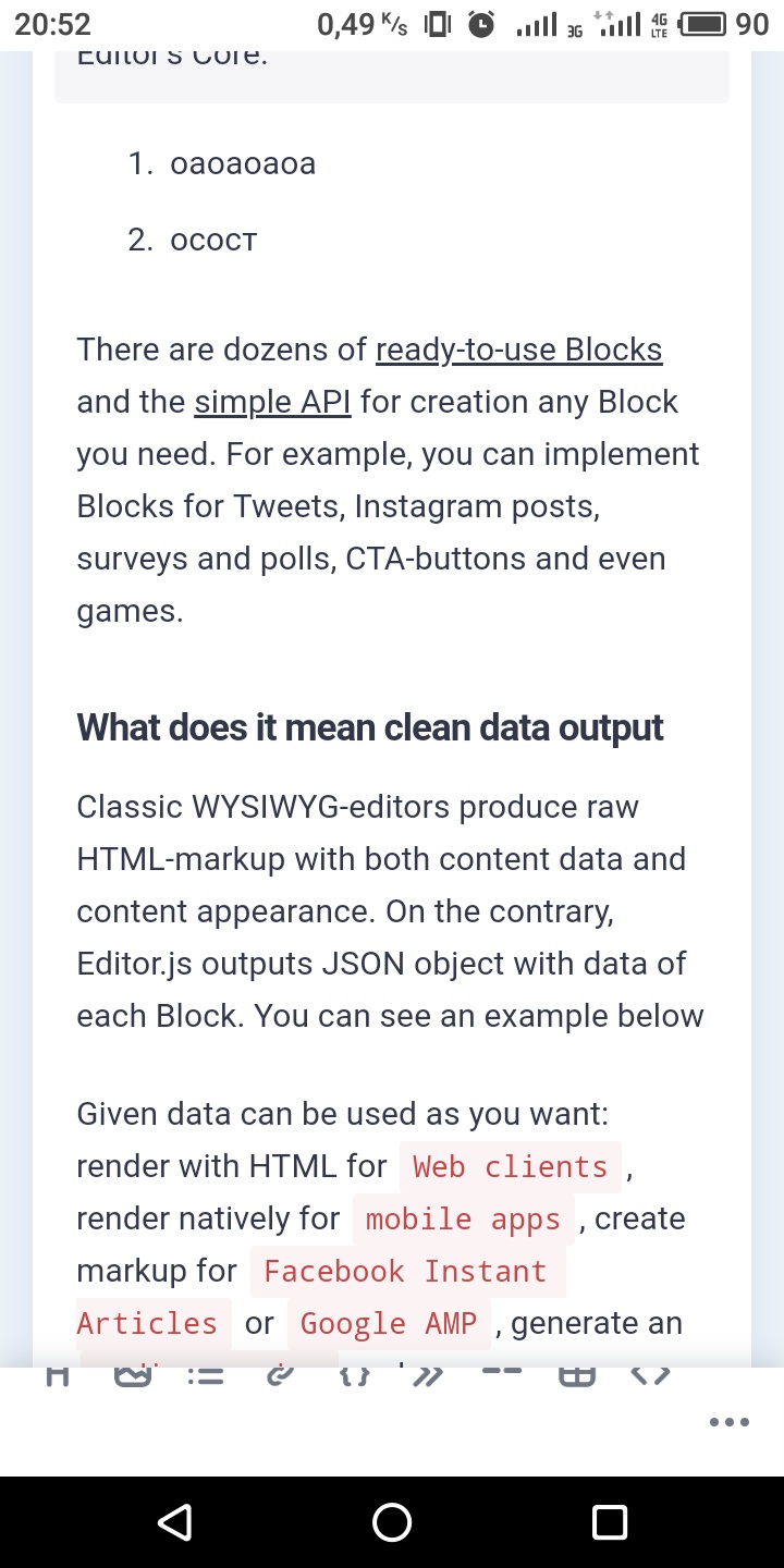 Scrollable toolbar on mobile · Issue #820 · codex-team/editor.js · GitHub Scrollable toolbar on mobile · Issue #820 · codex-team/editor.js · GitHub