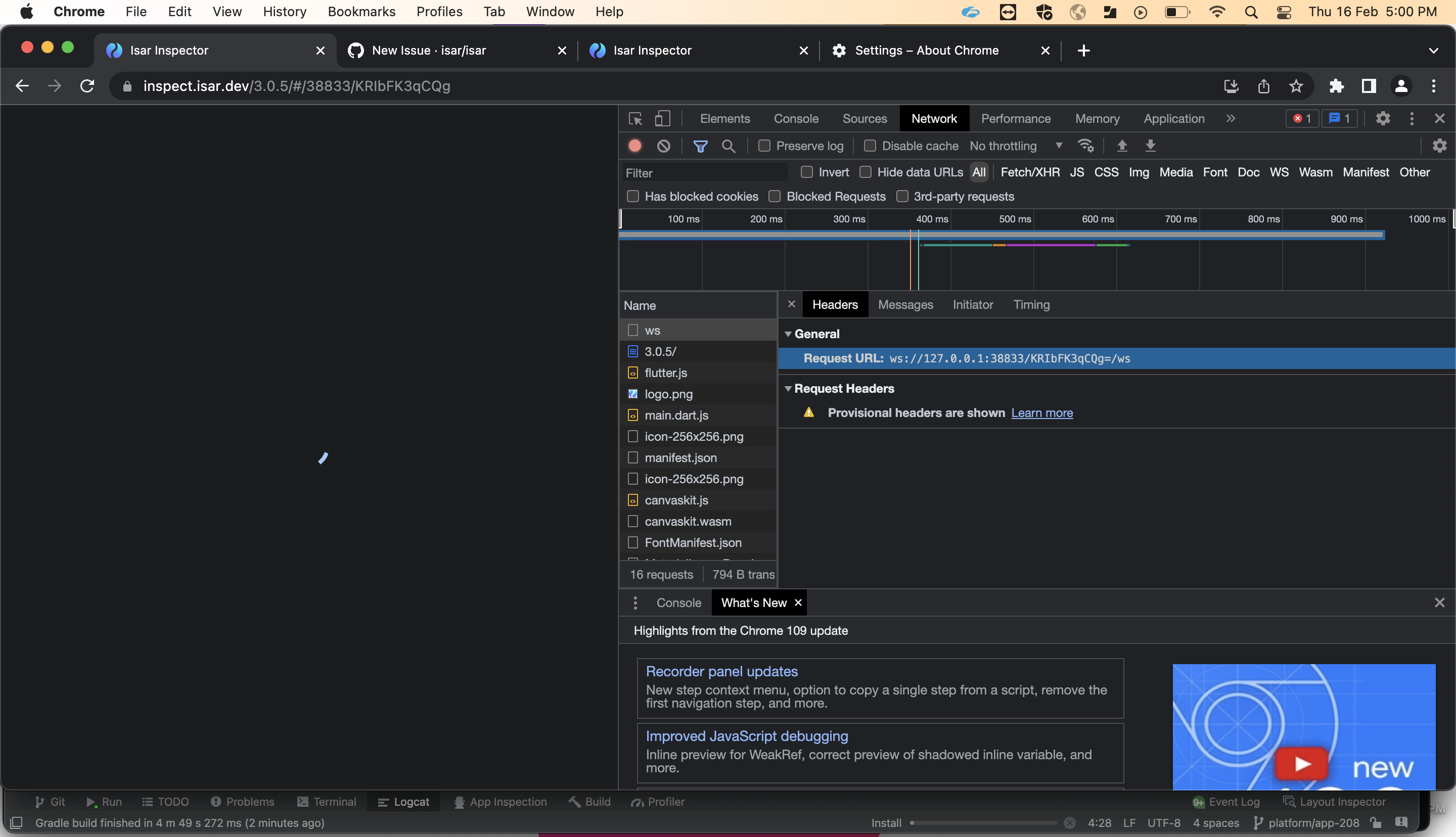 Android Isar Inspector Not Working For Flutter Add To App · Issue 1113 · Isar Isar · Github
