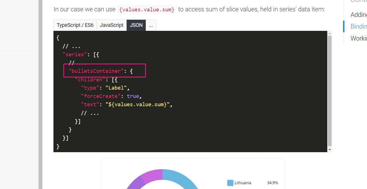 Sum label inside a donut chart not centered. JSON data. · Issue #4118 · amcharts/amcharts4 · GitHub