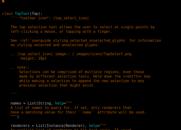 Taptool Is Incorrectly Called Tapselecttool In The Reference Documentation · Issue 6606 7507