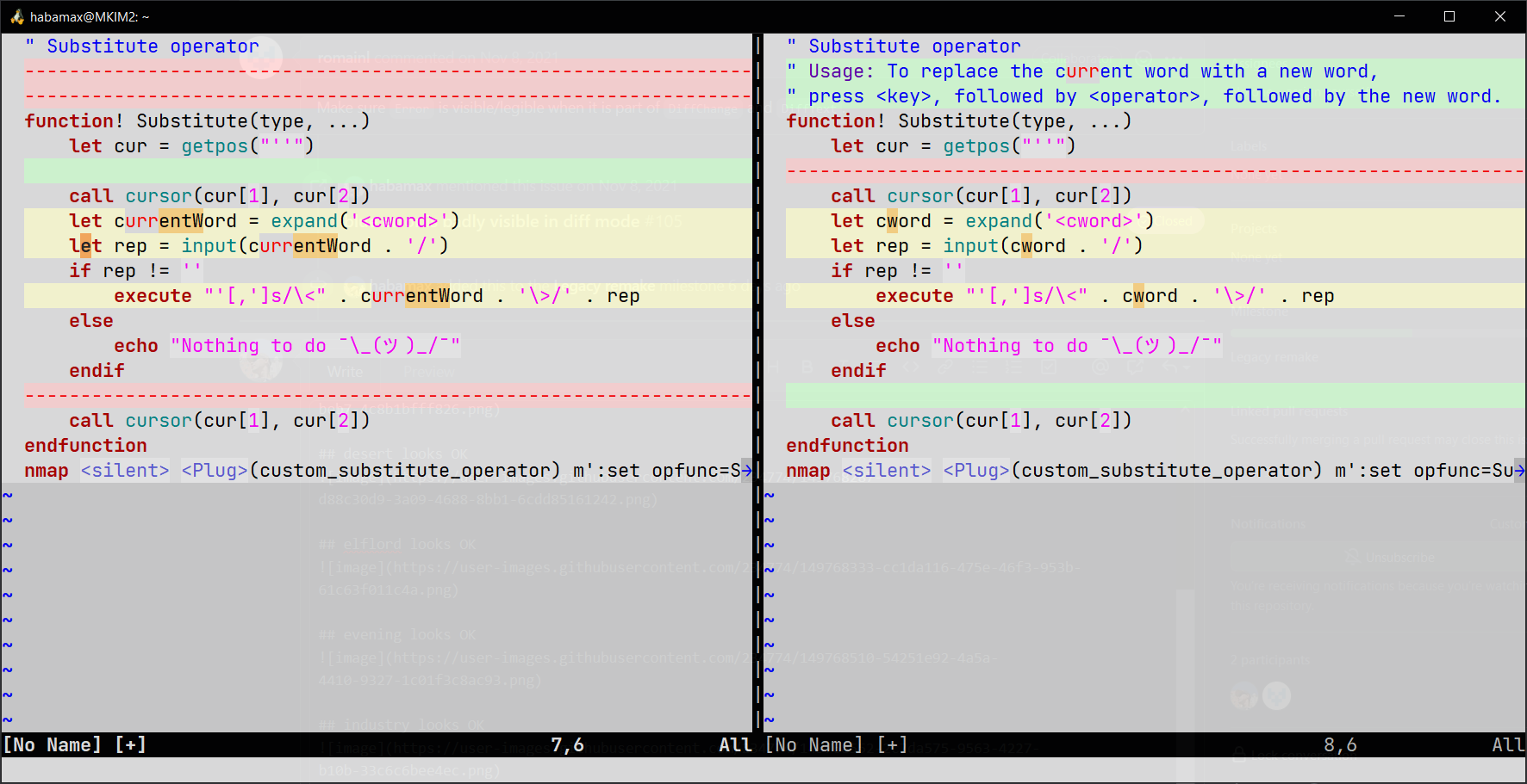Review: diff colors visibility · Issue #112 · vim/colorschemes · GitHub