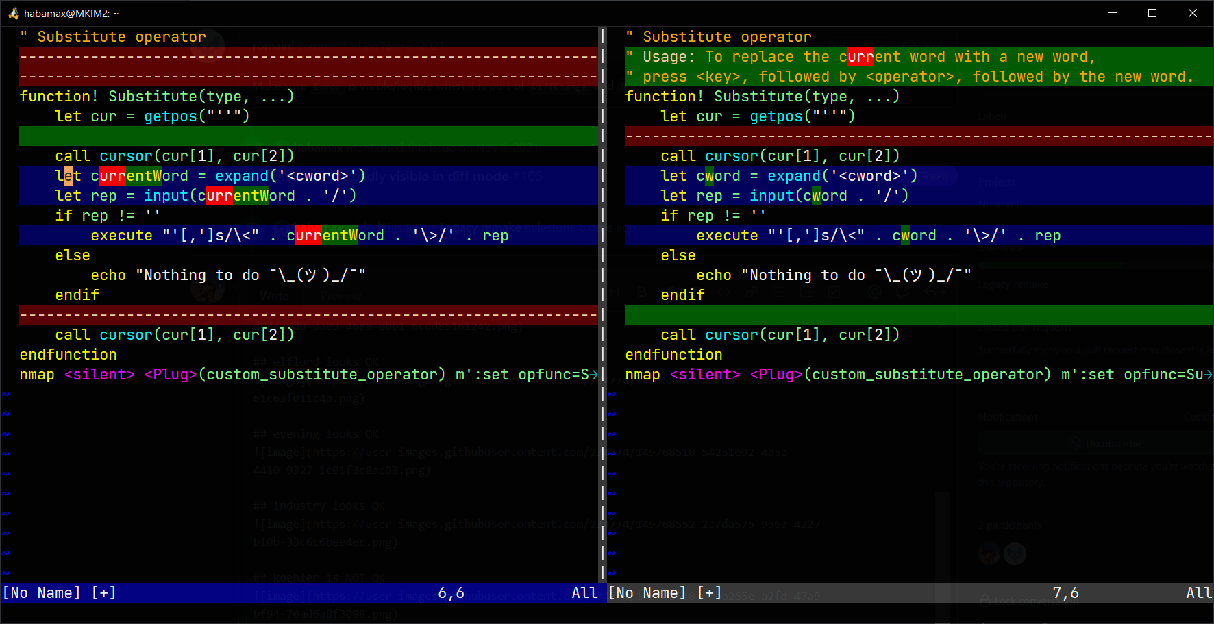 Review: diff colors visibility · Issue #112 · vim/colorschemes · GitHub