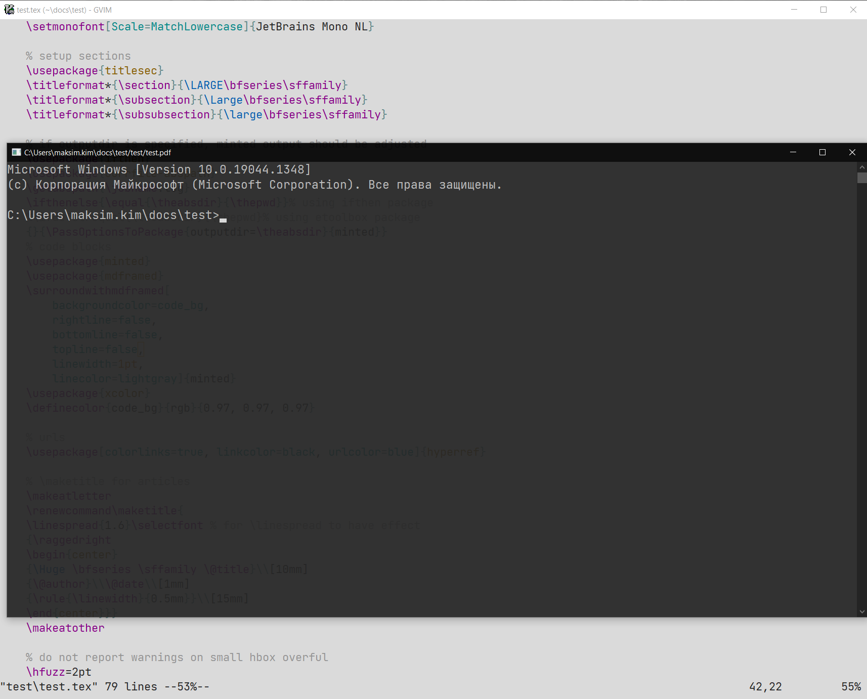 VimtexCompile and VimtexView shows cmd.exe · Issue #2305 · lervag/vimtex · GitHub