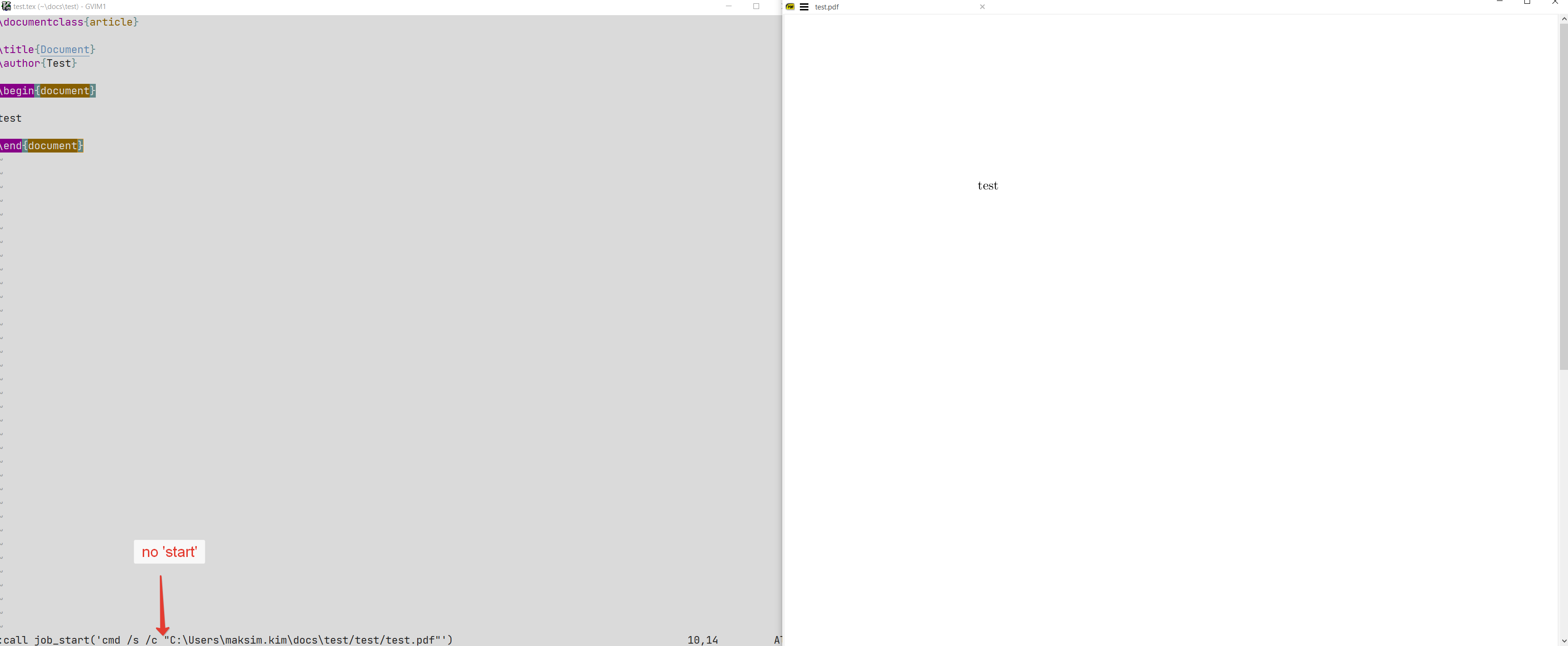 VimtexCompile and VimtexView shows cmd.exe · Issue #2305 · lervag/vimtex · GitHub