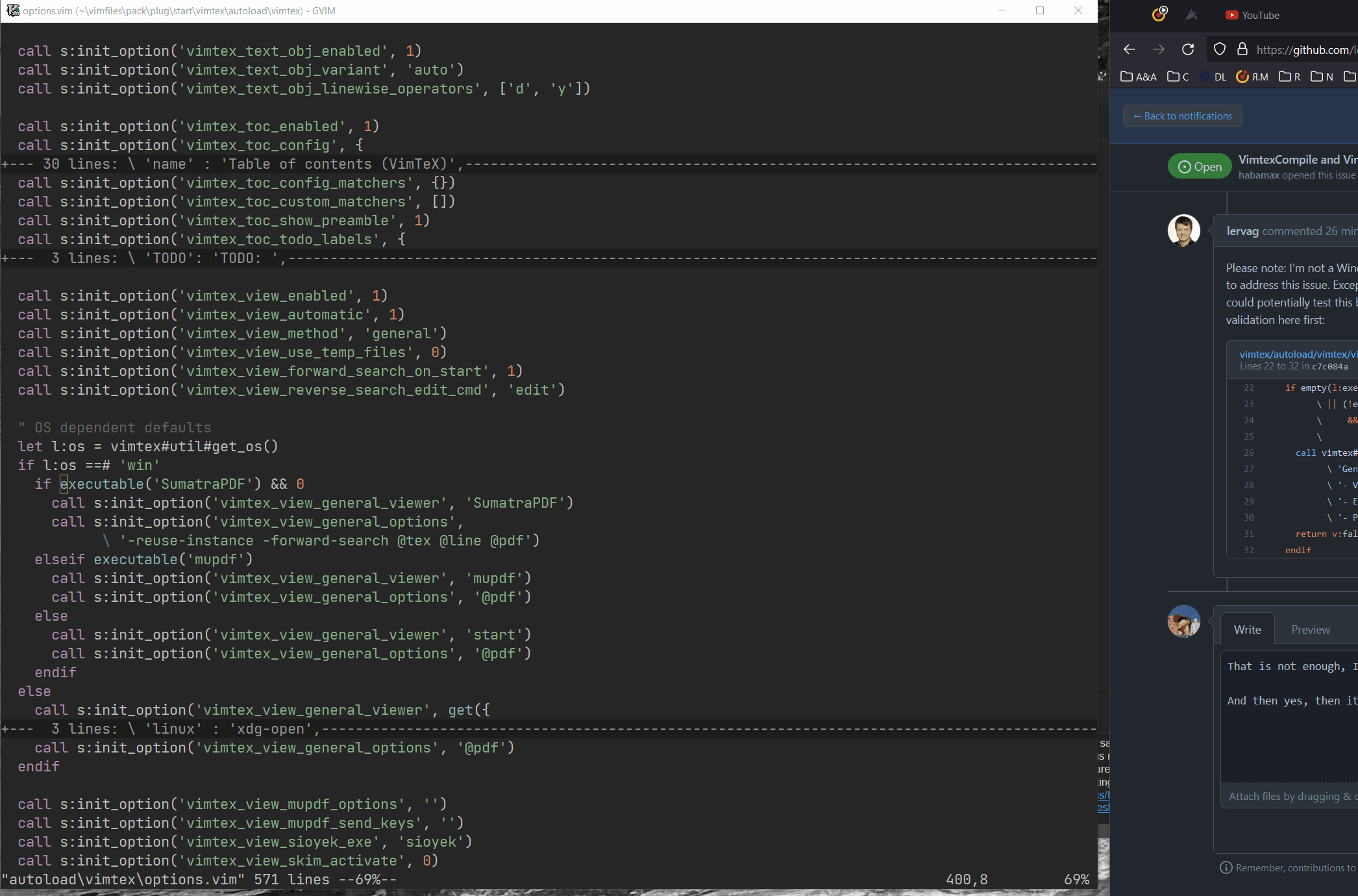VimtexCompile and VimtexView shows cmd.exe · Issue #2305 · lervag/vimtex · GitHub