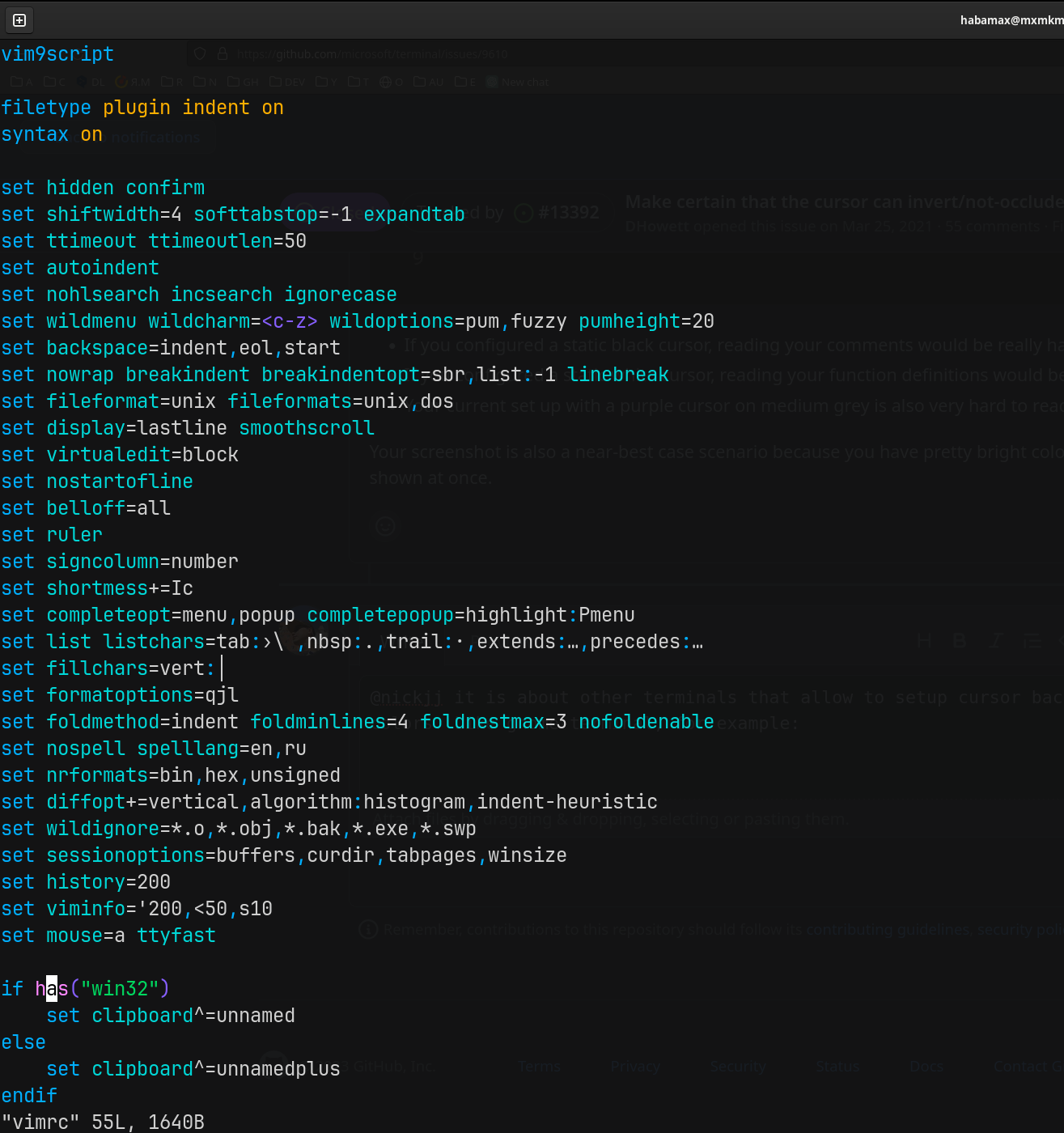 Make certain that the cursor can invert/not-occlude/display the character under it · Issue #9610 ...
