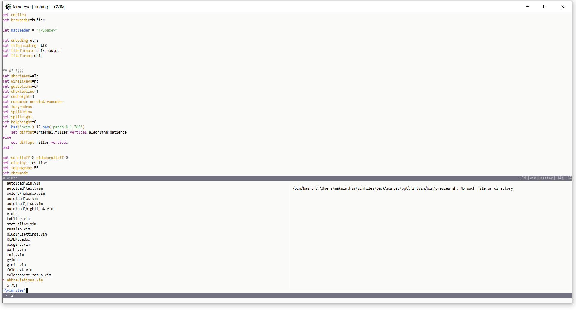 Preview doesn't work on Windows · Issue #988 · junegunn/fzf.vim · GitHub