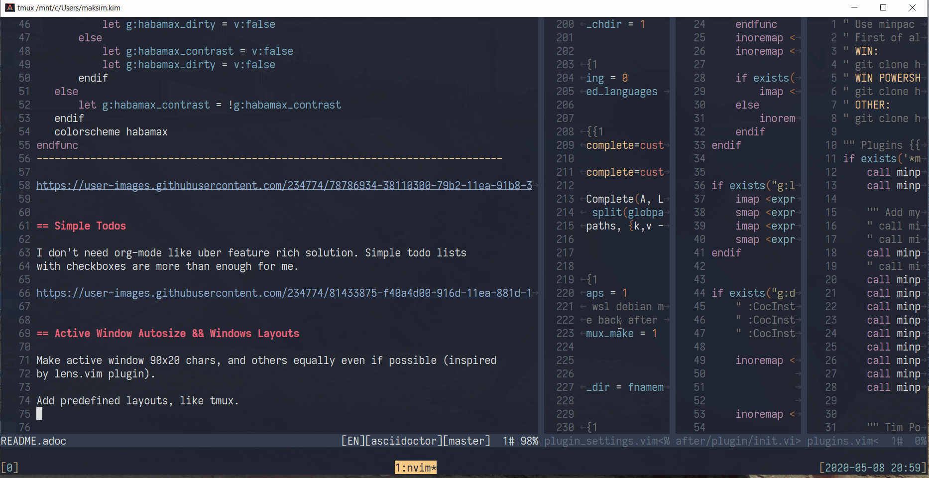 GitHub - habamax/.vim: Personal .vim