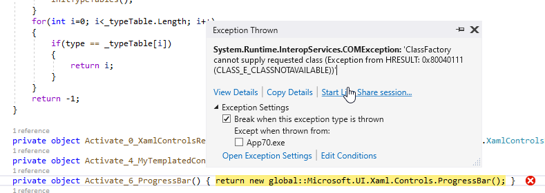 ProgressBar causes exception in WinUI App for UWP with Project Reunion ...
