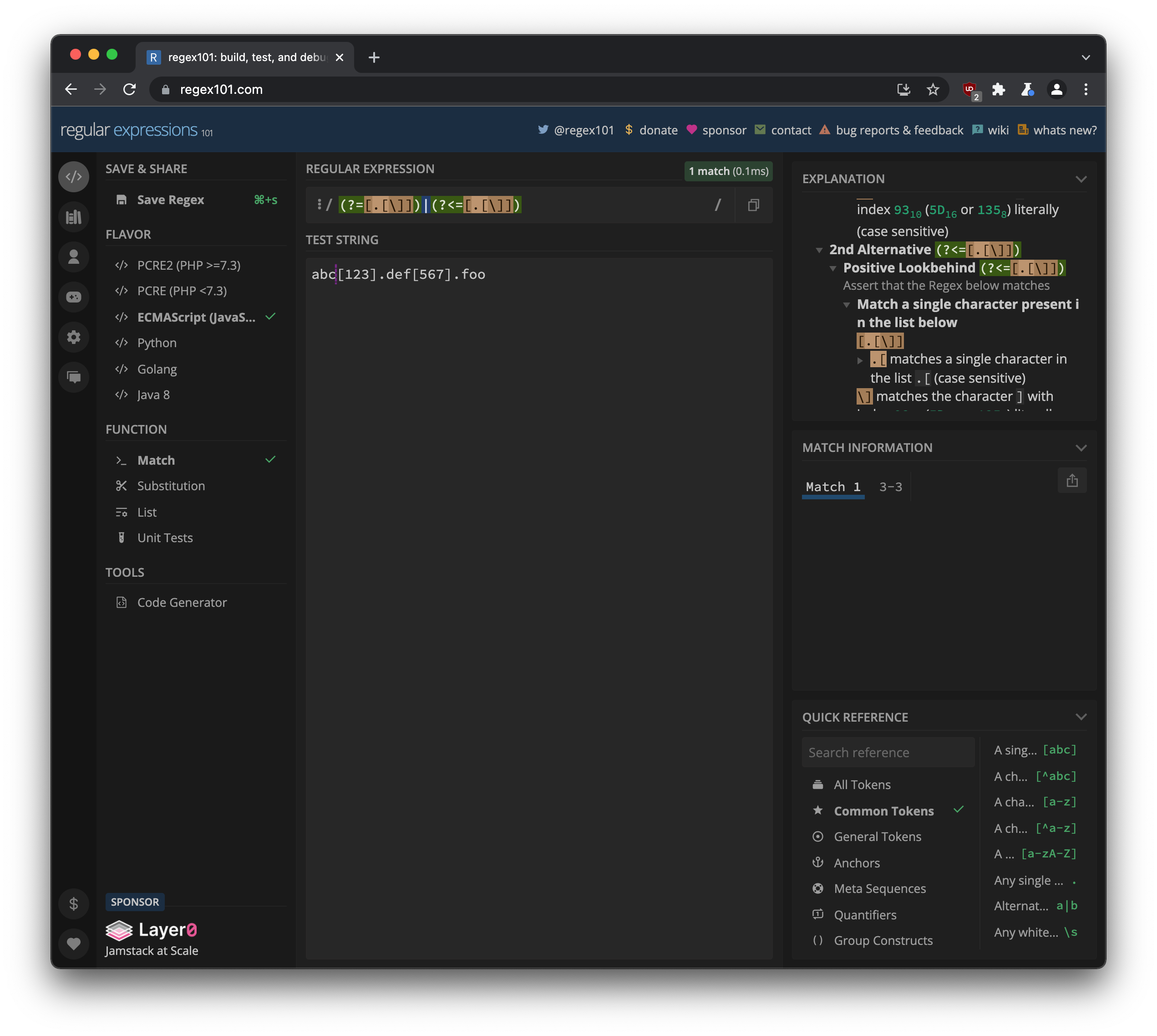 Report that look behind assertions are not supported in Safari · Issue #1651 · firasdib/Regex101 ...