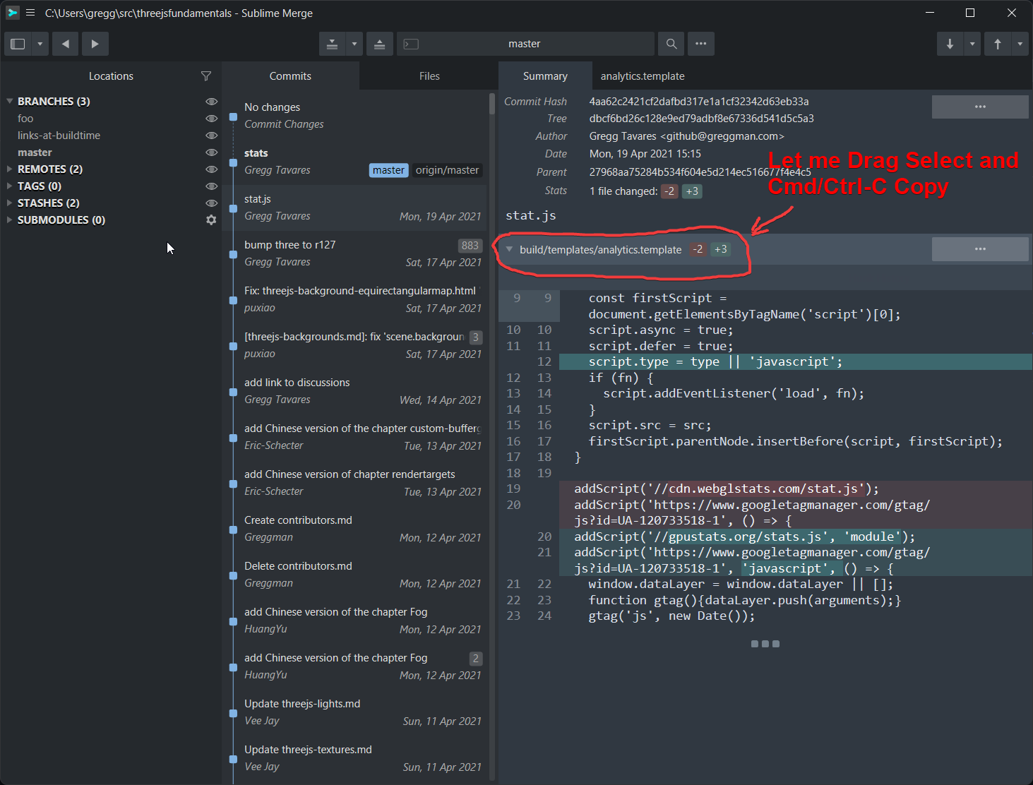 Allow Selecting Filenames And Copying Them · Issue 1702 · Sublimehq Sublime Merge · Github