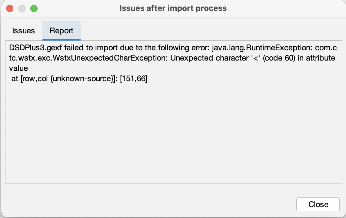 Display Exception Thrown In Import In A Report · Issue 2516 · Gephigephi · Github