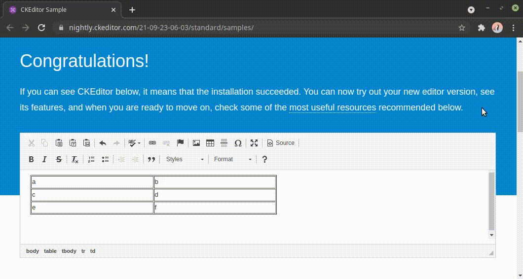 Table Cell Selection And Navigation By TAB Key Behaviour Inconsistent