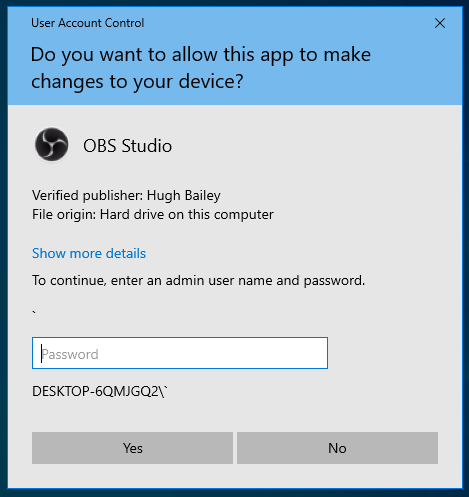 Can't install on standard user · Issue #5807 · obsproject/obs-studio · GitHub