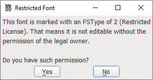 Defer "Restricted Font" Message until font actually edited/exported · Issue #4305 · fontforge ...