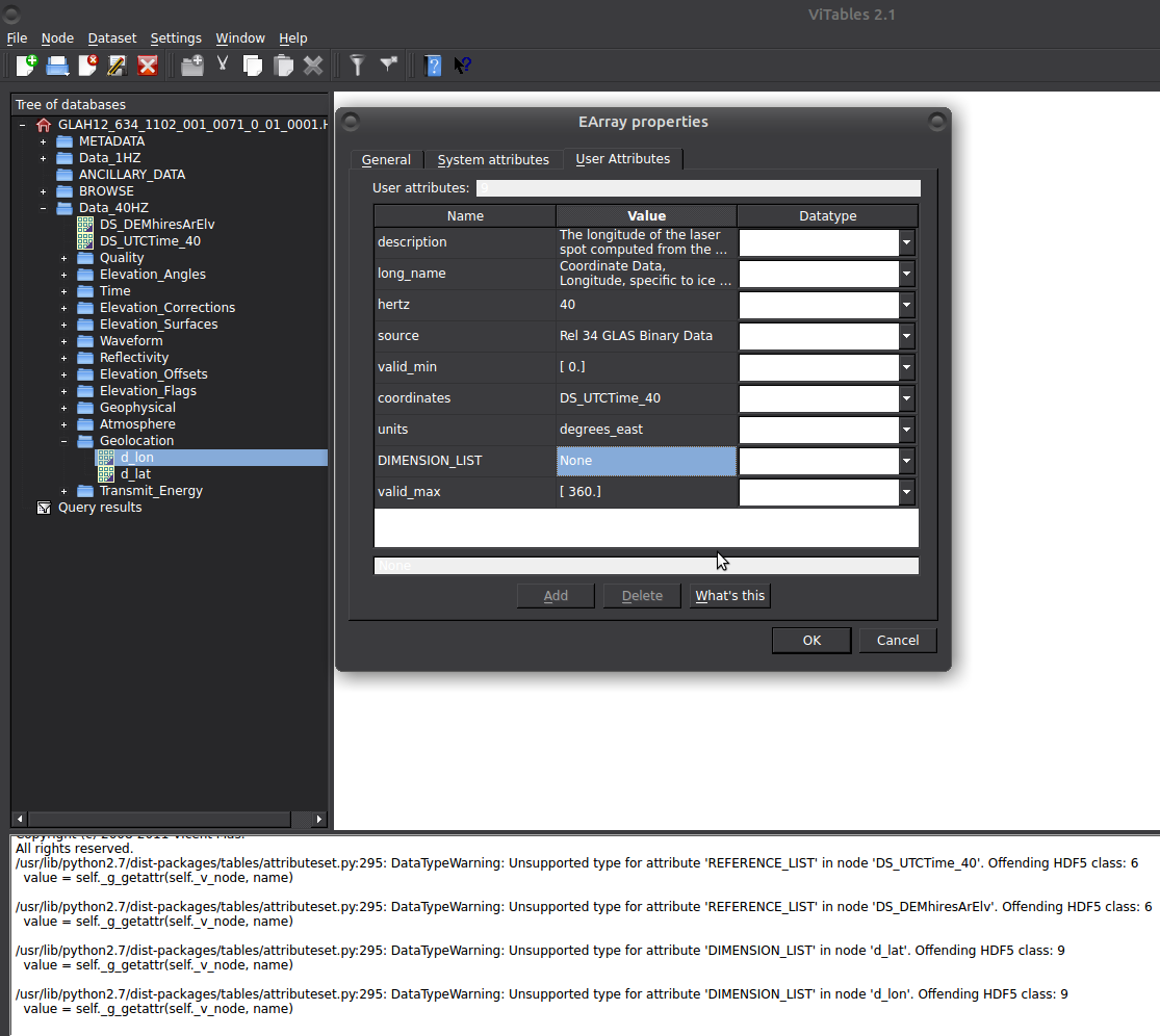 DataTypeWarning for unsupported user attribute that is of None type · Issue #647 · PyTables ...