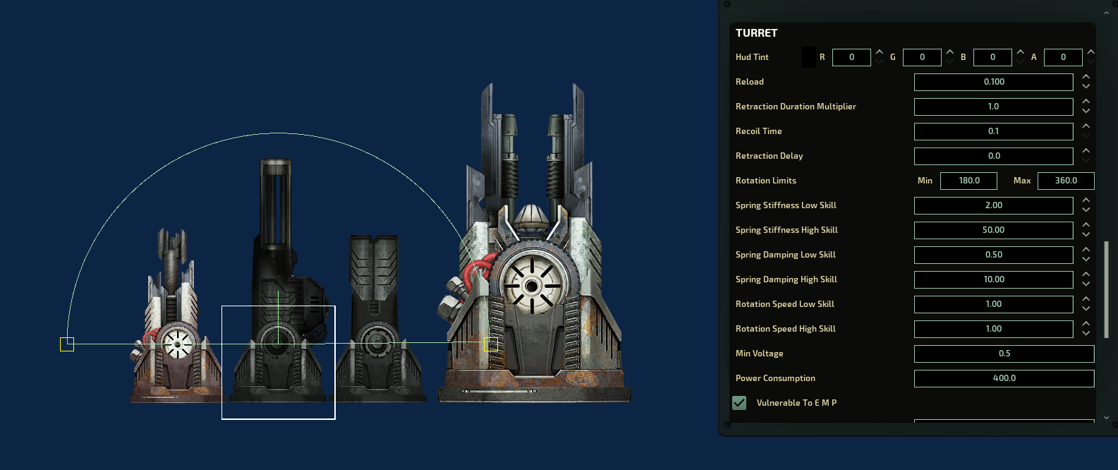 Chaingun high skill rotation speed default is inconsistent with all ...