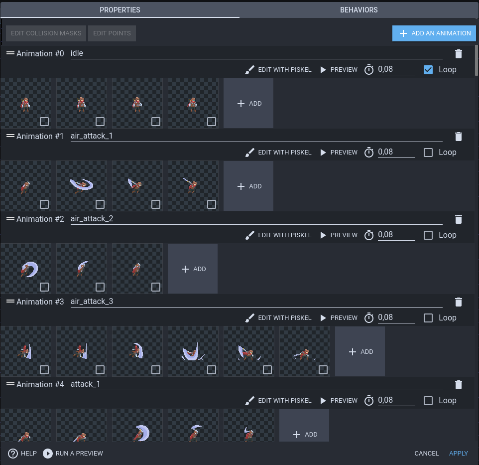 Buttons "edit collision masks" and "edit points" to the top! · Issue ...
