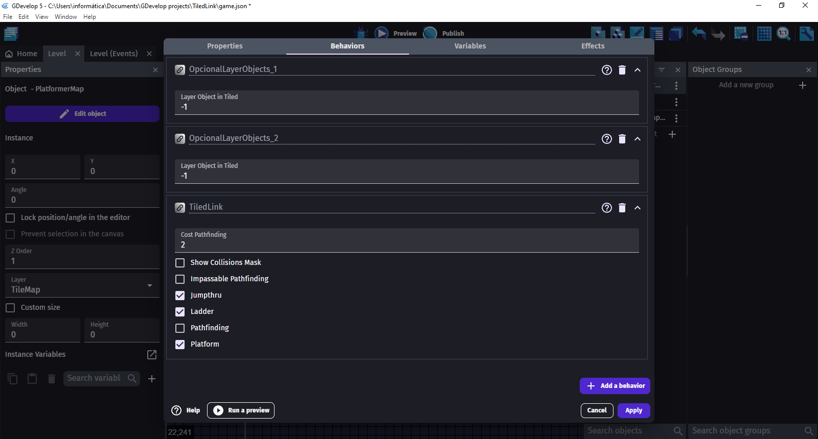 TiledLink · Issue #579 · GDevelopApp/GDevelop-extensions · GitHub