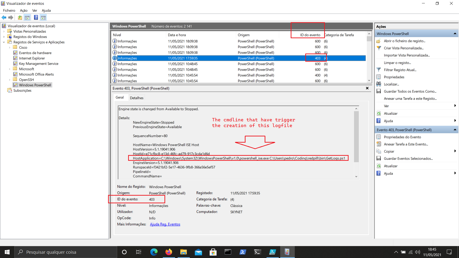 eventvwr - manage system logfiles · GitHub