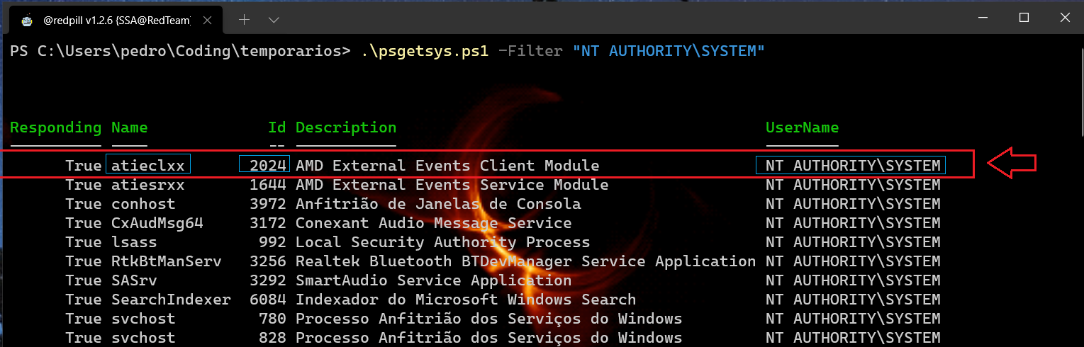 Powershell/C# to spawn a process under a different parent process! · GitHub