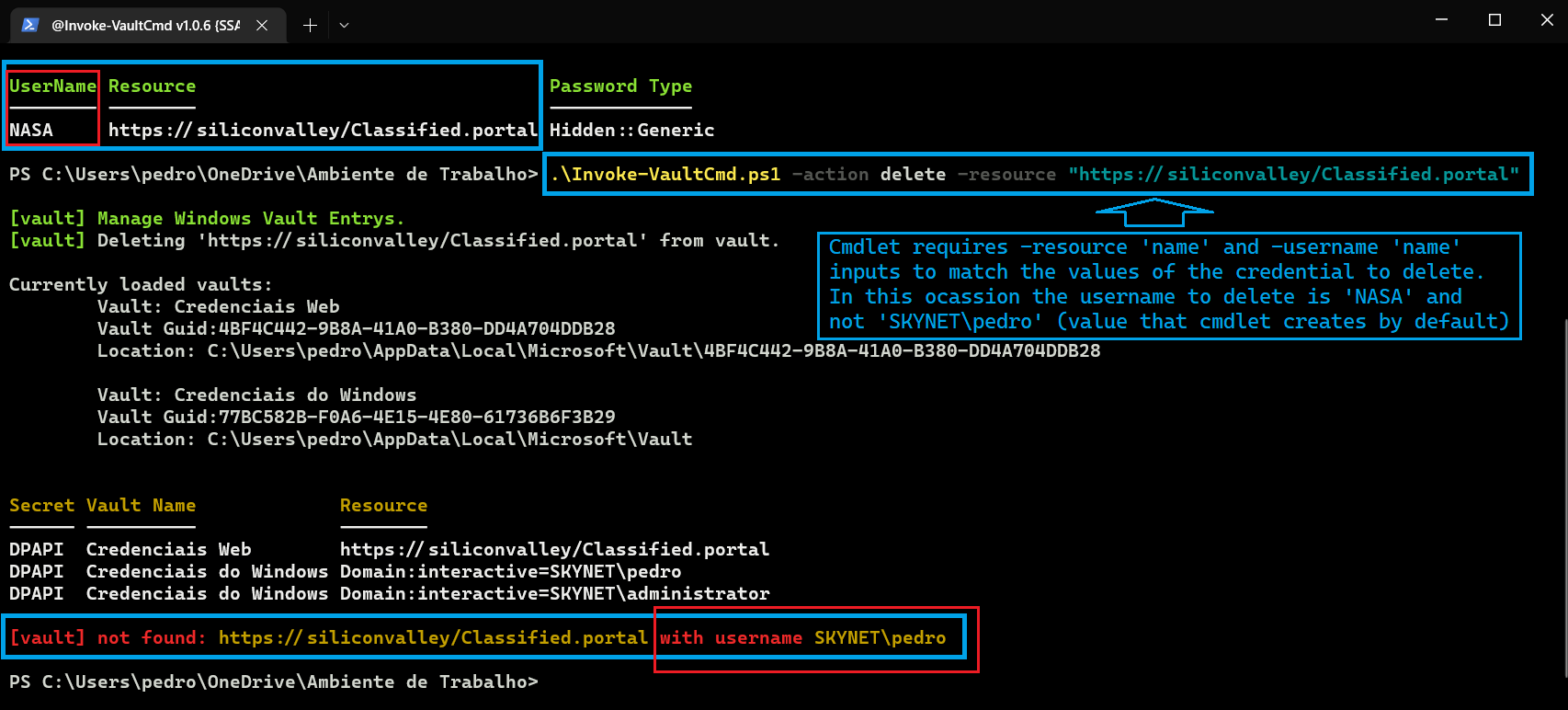 Manage Windows Password Vault Items · GitHub