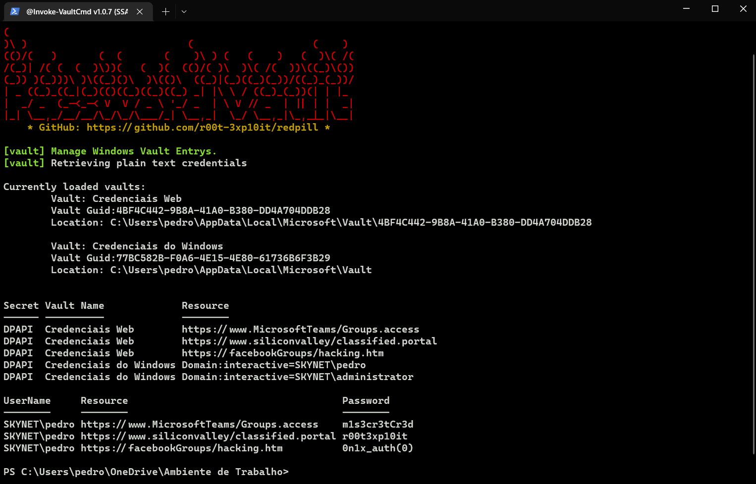 Manage Windows Password Vault Items · GitHub