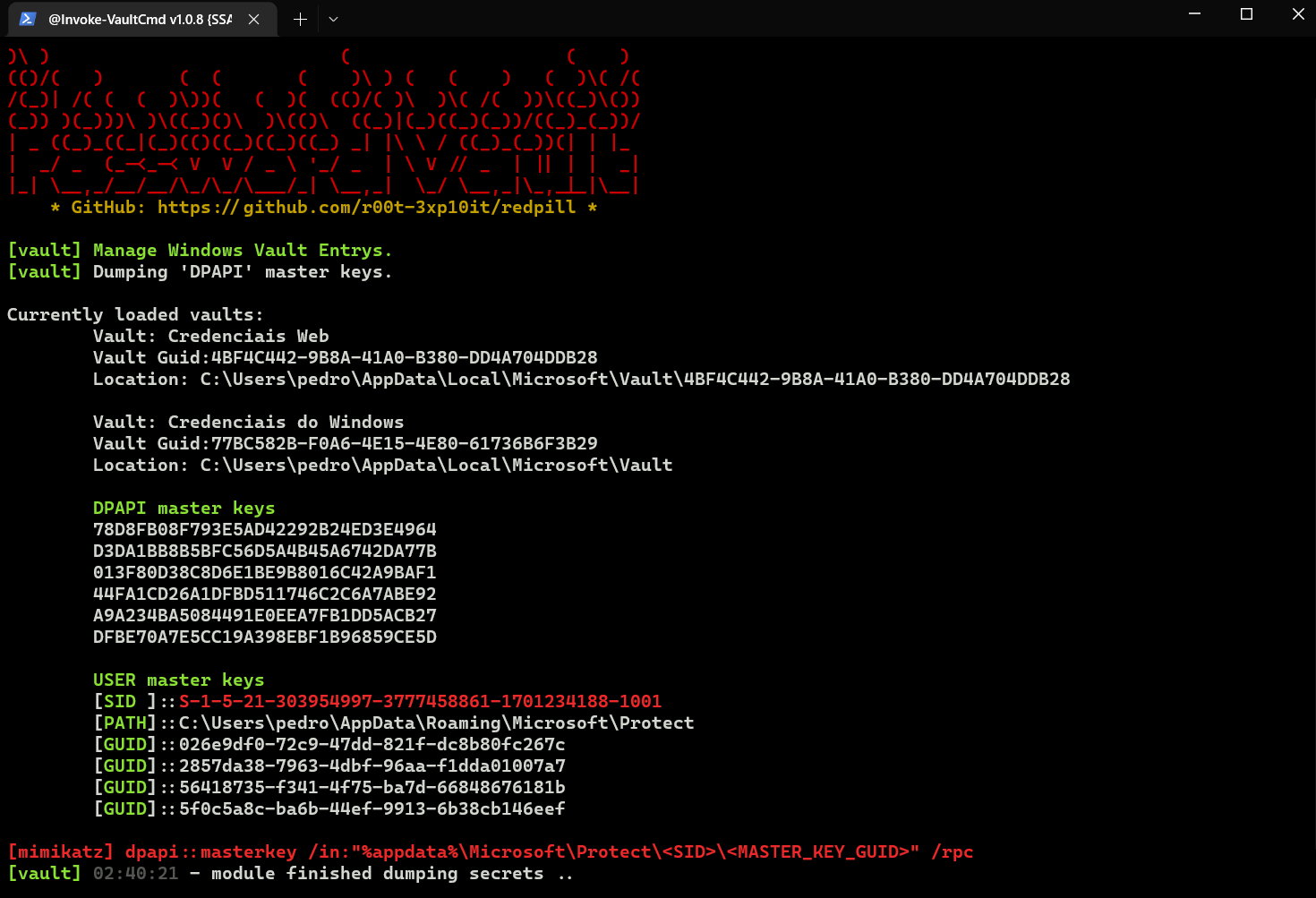 Manage Windows Password Vault Items · GitHub