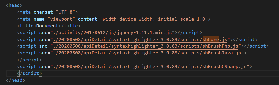 umi打包项目index.html页面引入代码高亮插件shCore.js后报错打不开 · Issue #5064 · umijs/umi ...