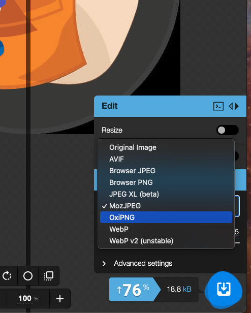 better compression ratio for png images ( preserve transparency ...