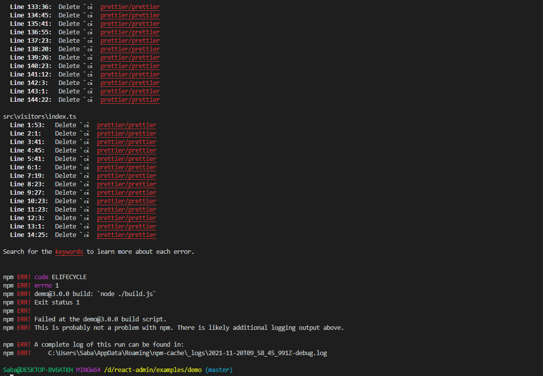 NPM RUN BUILD FAILS · Issue #6888 · marmelab/react-admin · GitHub