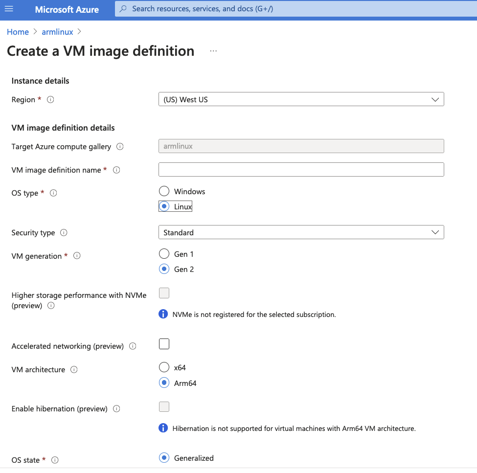 ERROR: -> OperationNotAllowed : Creating an image with sourceVirtualMachine source that has CPU ...