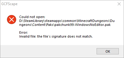 [BUG] Cannot Decrypt .pak files, could potentially be a Steam issue ...