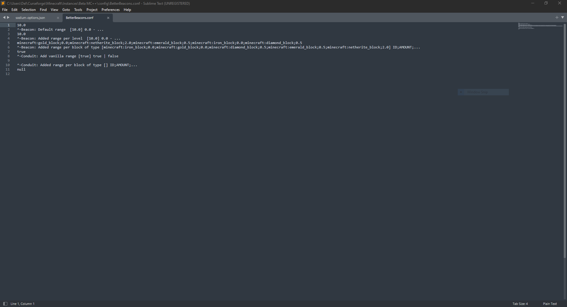 [Suggestion] Change Config format from ".conf" to ".json" · Issue #6 · SFort/MC-betterbeacon ...