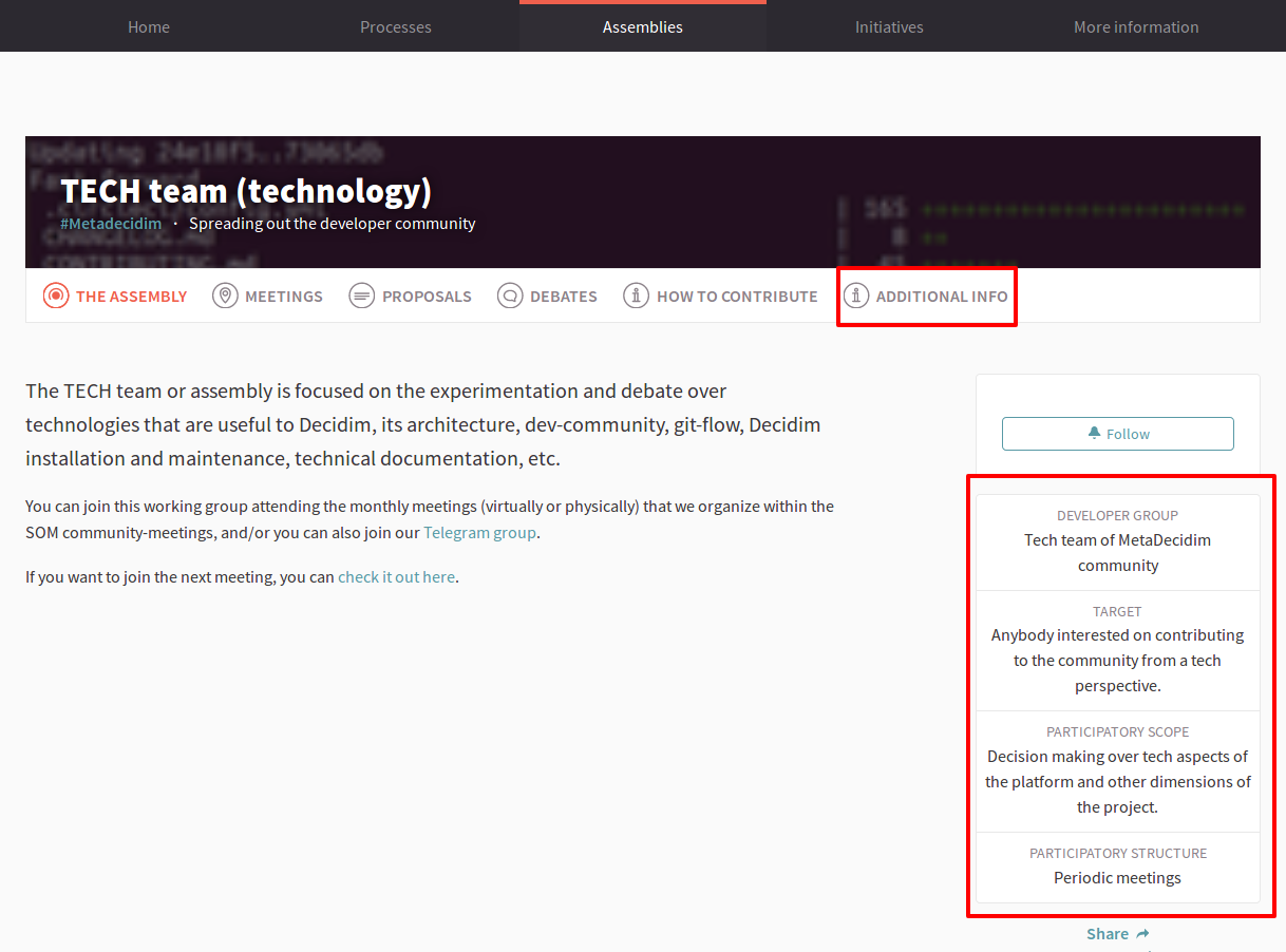 Improvements to Assemblies MVP · Issue #2709 · decidim/decidim · GitHub