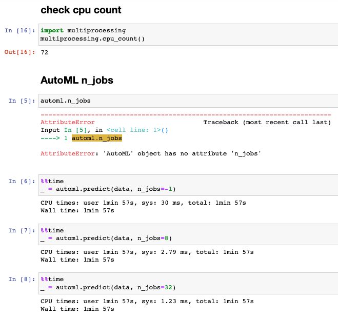 "n_jobs" doesn't work well · Issue #640 · microsoft/FLAML · GitHub