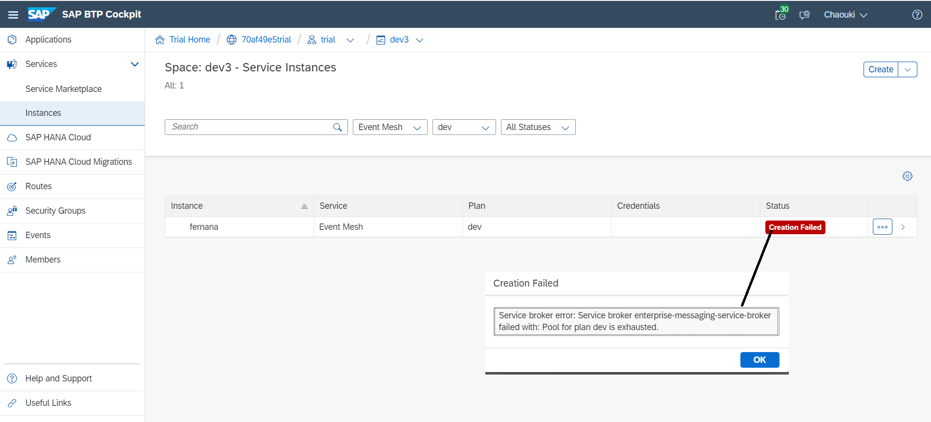 Create Instance of SAP Event Mesh · Issue #18335 · sap-tutorials/Tutorials · GitHub