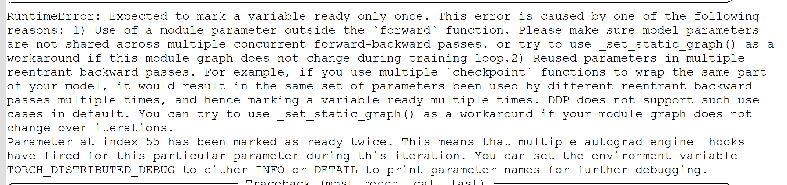 报错parameter At Index 55 With Name Basemodelmodeltransformerlayers27attentionquerykey 