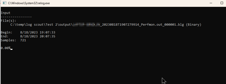 Provide option to Minimize Relog.exe window when processing Permfon BLG files · Issue #250 ...