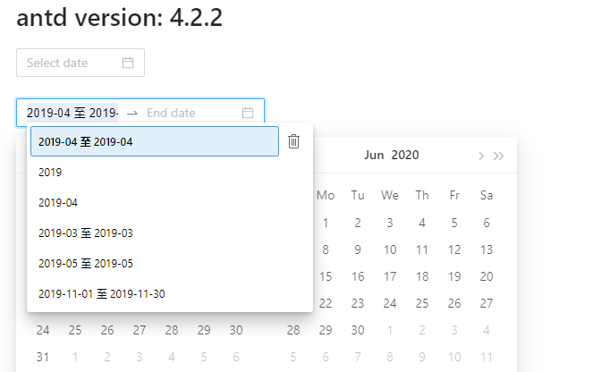 DatePicker.RangePicker在Form中使用没有禁用浏览器候选文本，autoComplete属性无效 · Issue #24113 · ant-design/ant ...