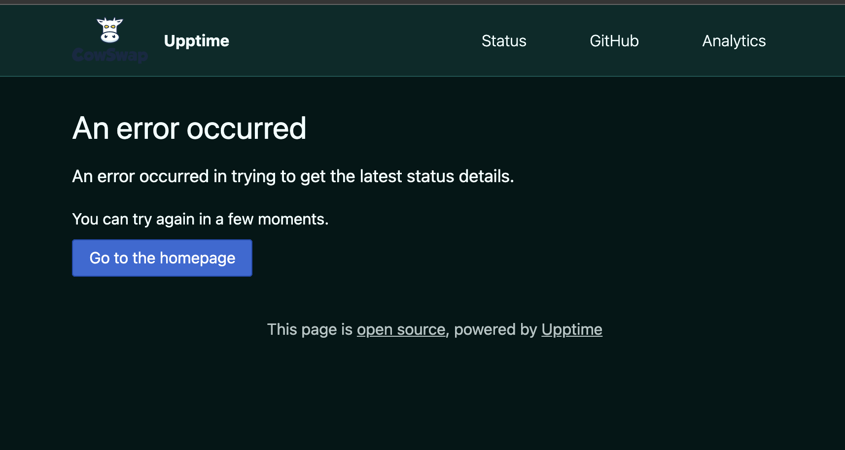 Redirects to an un-existing error page · Issue #509 · upptime/upptime · GitHub