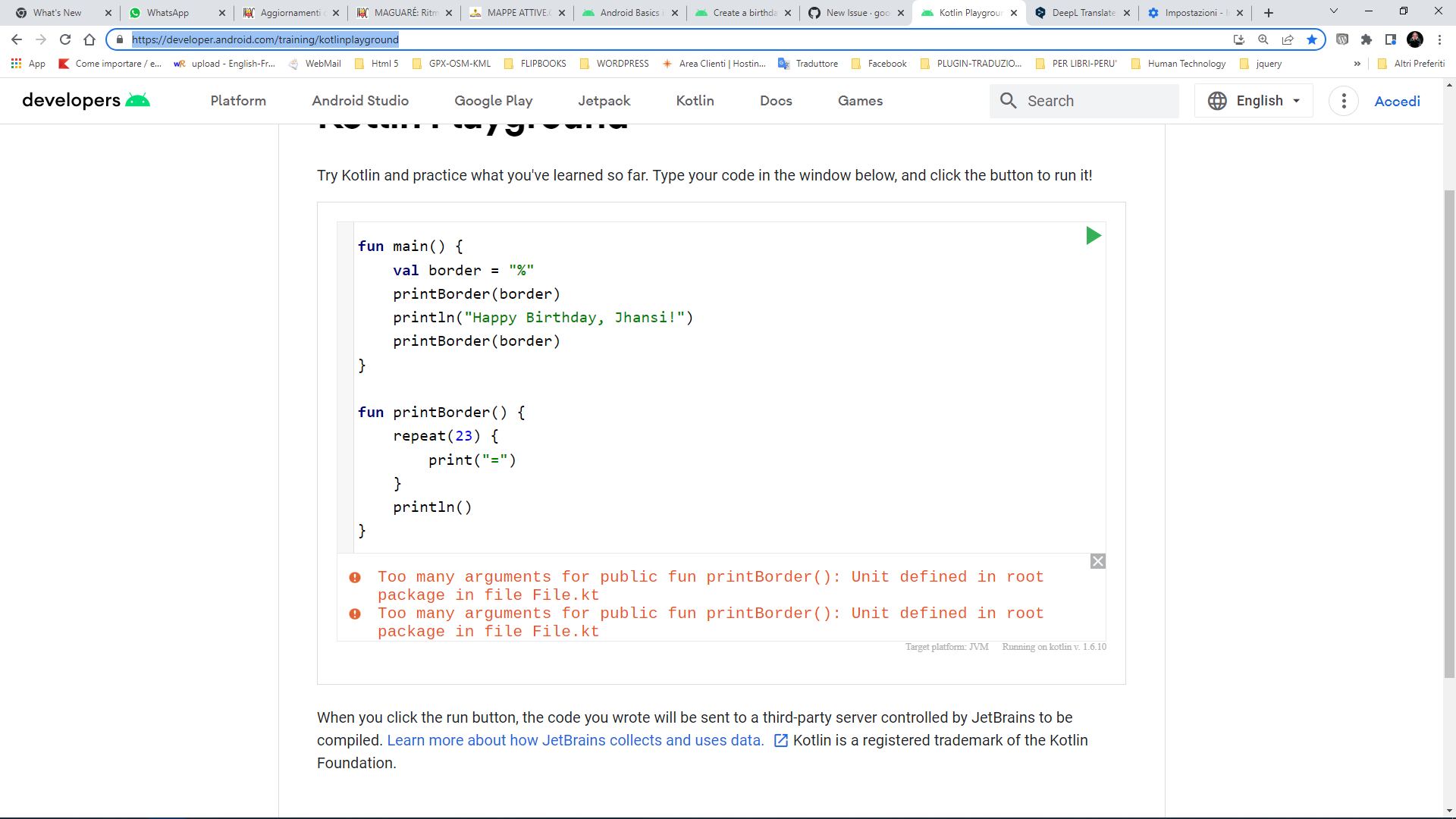 Android Basics issue: Exclamation marks are not shown as described ...